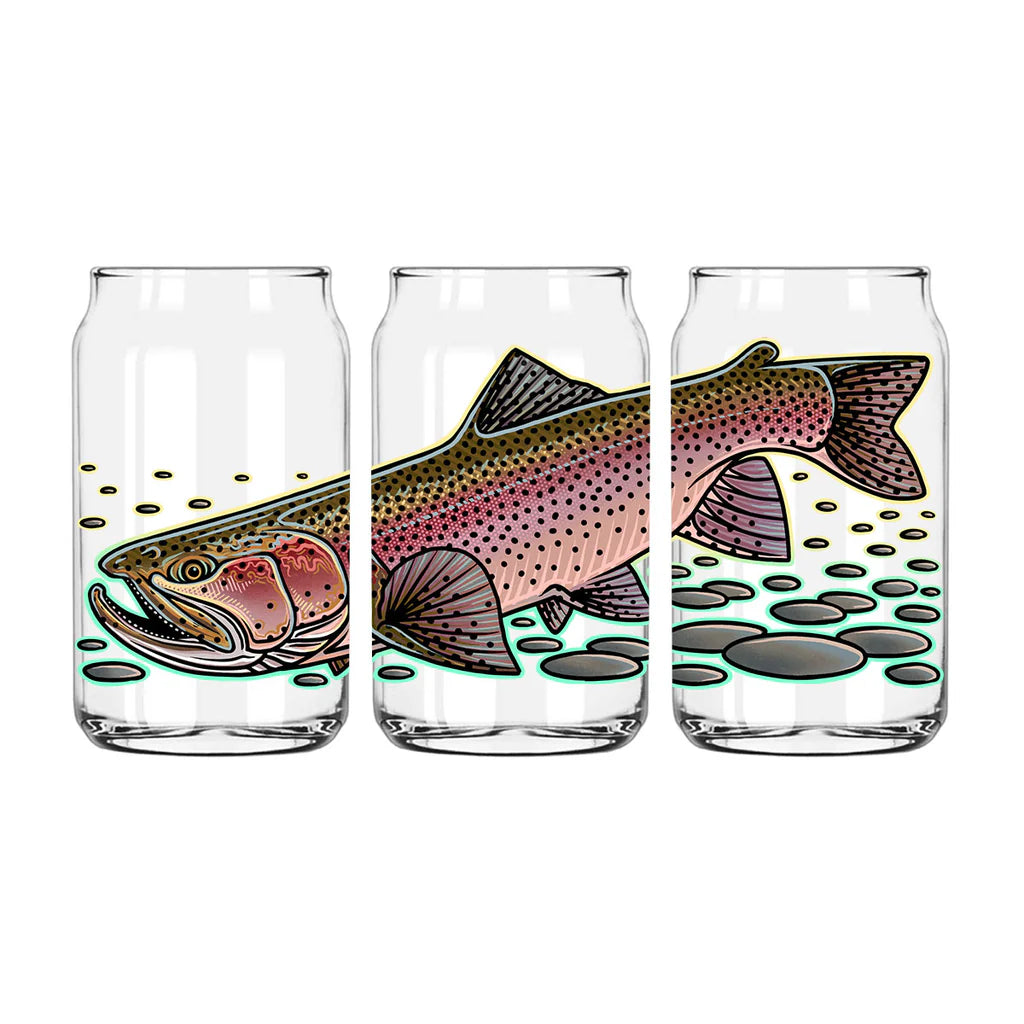 Casey Underwood Rainbow Trout Beer Glass – Out Fly Fishing