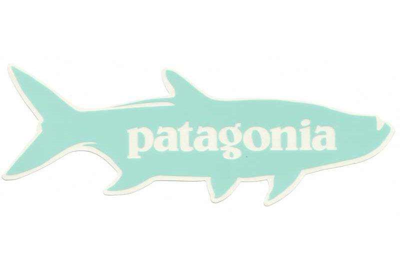 Patagonia Fish Sticker with Text – Out Fly Fishing
